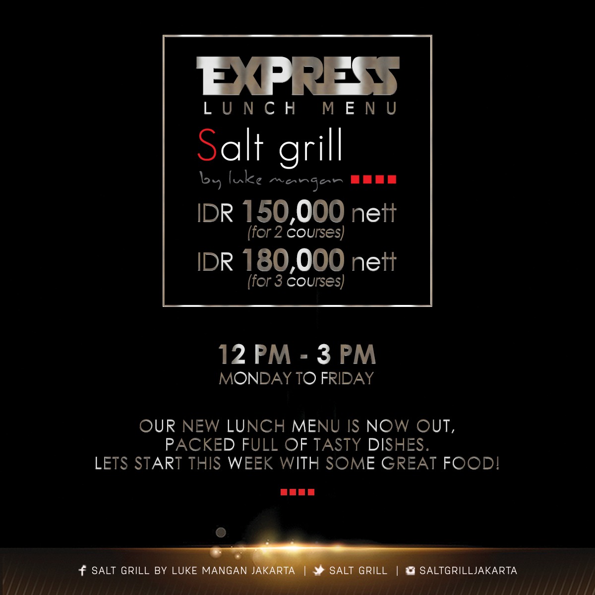 EXPRESS LUNCH MENU - Venuerific